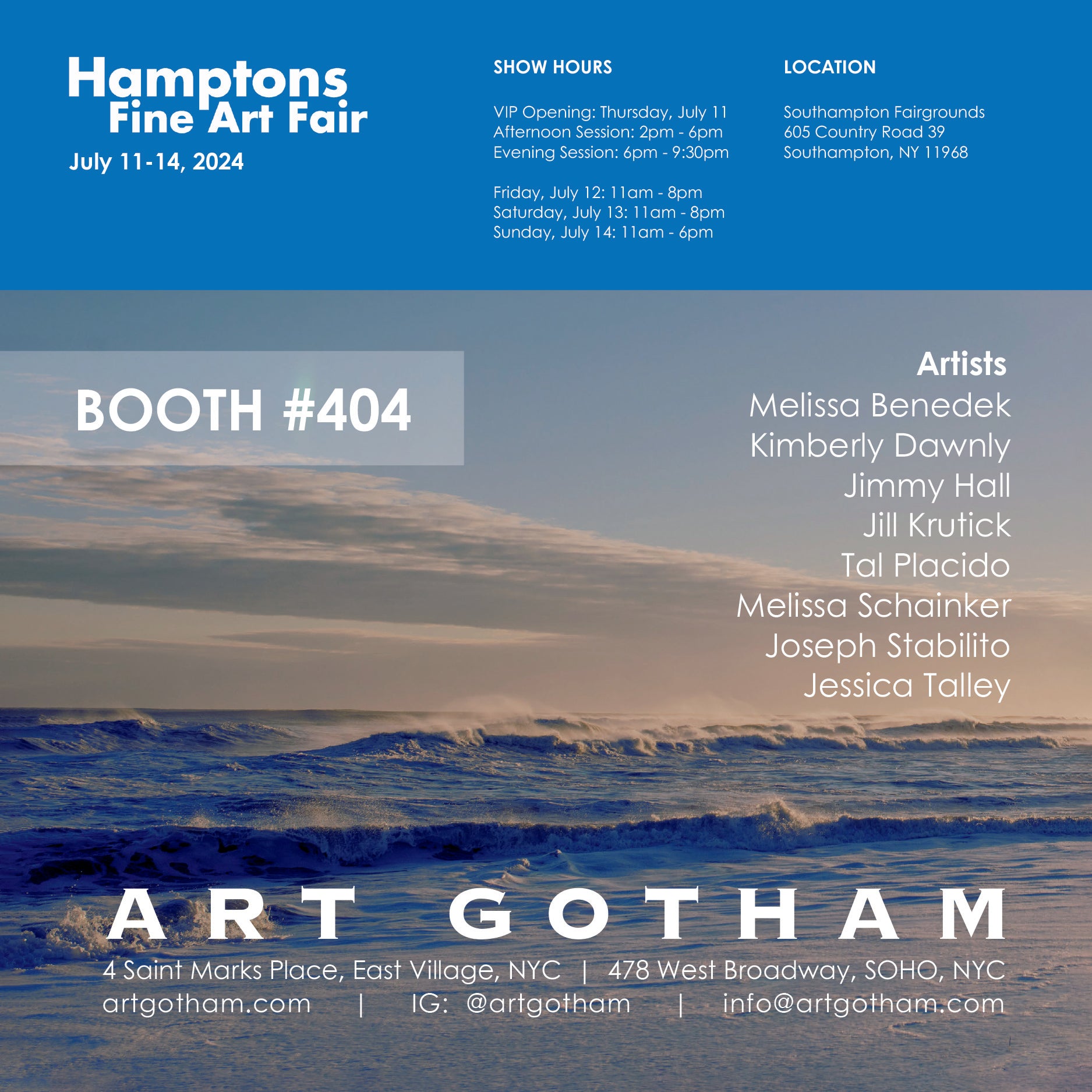 Hamptons Fine Art Fair Booth 404 – ART GOTHAM